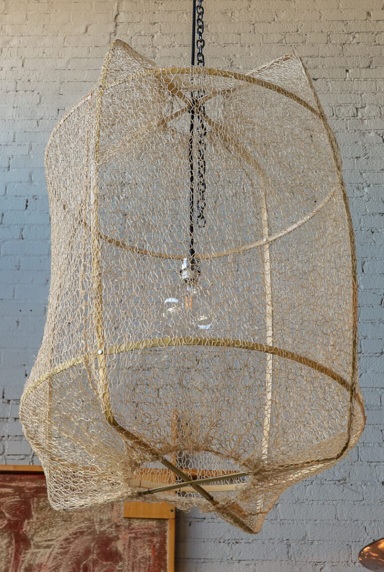 Z2 Blond Sisal Net Pendant Chandelier in Tea Dyed by Ay Illuminate ...